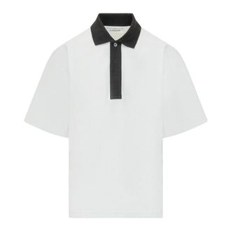 Lanvin Piqu&eacute;-Polohemd - - Tops - Herren - Wei&szlig; - L