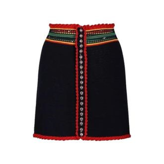 Paco Rabanne Geh&auml;kelter Minirock - - Skirts - Damen - Mehrfarbig - S
