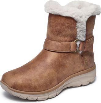 Skechers Damen Easy Going-Dreamers Move-Hands Free Slip-ins Stiefelette, Chestnut Microleather/Buckle Trim, 39 EU