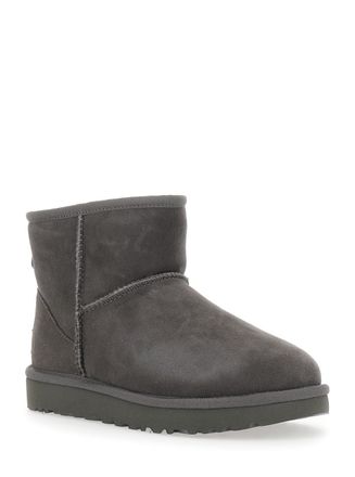 UGG Womens Boots Classic Mini Grey Suede Leather