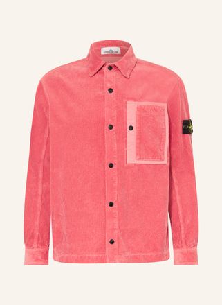 Stone Island Cordhemd Comfort Fit pink