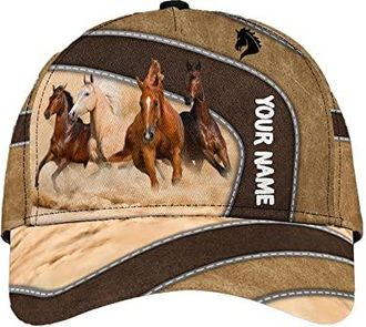 Generic Unisexe Casquette Ete Cheval Personnalisé Baseball Cap Classique Casquettes De Golf Mode Casquette Trucker Cap pour Sports De Plein Ete Soirées À Thèm