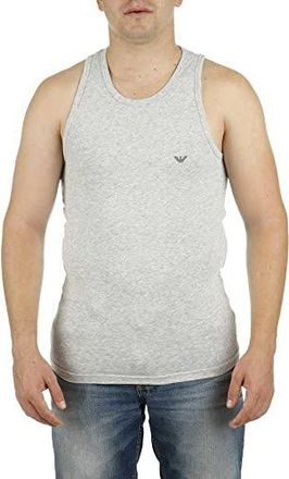 Emporio Armani Tank Iconic Logoband Débardeur, Gris (Grigio Mélange), M Homme