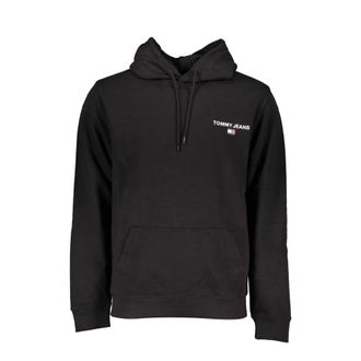 Tommy Hilfiger Schwarzer Hoodie mit Logo-Print - - Sweatshirts & Hoodies - Herren - Schwarzk - 2XL