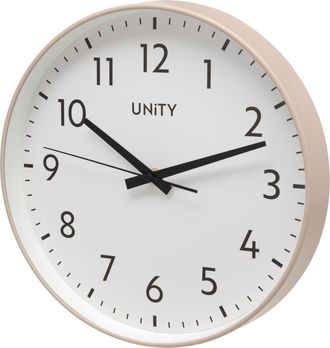 Unity Fradley, Wanduhr, geräuschlos, modern, Mokkabraun 30 cm