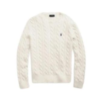 Polo Ralph Lauren Pullover mit Zopfmuster und Rundhalsausschnitt - - Knitwear - Herren - Beige - L