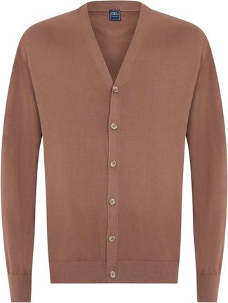 Fedeli Homme, Pulls, Brun, Taille: L Cardigan &Eacute;l&eacute;gant et Polyvalent