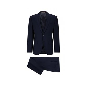 HUGO BOSS Einknopf Sakko - - Suits - Herren - Blau - XL