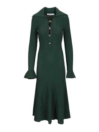 Self Portrait Robe Au Genou - Vert