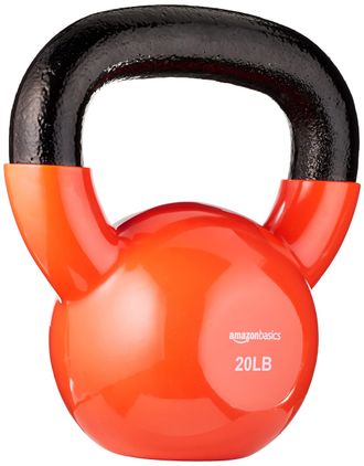 Amazon Basics Kugelhantel mit Vinylbeschichtung, 20 lbs (9,1 kg), Orange