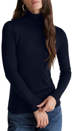 Benetton Damen M/L 3z12d2010 T-Shirt, blau, Medium