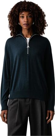 Patrizia Pepe Pull &agrave; col roul&eacute; - Femme - Pulls - Bleu - Taille: 38 FR