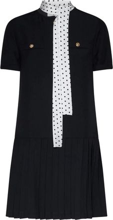 Silvian Heach Femme, Robes, Noir, Taille: 40 FR Robe avec d&eacute;tail foulard