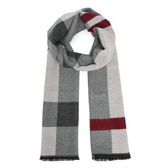 Miss Lulu Echarpe Homme Hiver Foulards Chaud Douce Tricot Longue Confortable pour Lhiver &Eacute;charpe &agrave; Carreaux Mode Classique Business pour Hommes Femme (Gris)