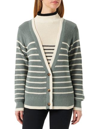 Soyaconcept Soyaconcept Womens SC-Julia 1 Damen Strickjacke, Moosgrün Kombi, Large