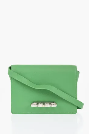 Alexander McQueen Hammered Leather Top-Handle Bag With Removable Shoulder Strap Alexander McQueen
