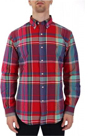 Ralph Lauren Homme, Chemises, Multicolore, Taille: XL Chemise &agrave; Carreaux avec Logo Brod&eacute;