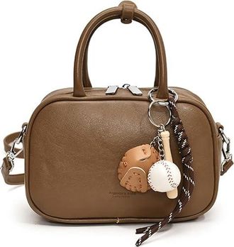 Generic Kexpery Sac &agrave; Main Femme PU Leather Grand Mod&egrave;le avec Pendentif Sac de Travail et Shopping Style R&eacute;tro pour Femmes