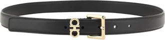 Ferragamo Womens Belt Black Calf Leather Bos Taurus E Braces
