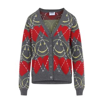 Moschino Femme, Pulls, Multicolore, Taille: 38 FR Pull Gris Aw25 Luxe Confort