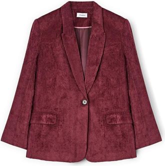 Motivi Femme, Vestes, Rouge, Taille: 38 FR Blazer en velours c&ocirc;tel&eacute;