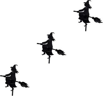 Yardwe 3 St&uuml;ck Halloween Gartenstecker Hexe Einstecker Wetterfest Langlebig f&uuml;r Au&szlig;enbereich Dekoration Stake Gruselige Outdoor Deko f&uuml;r Halloween Party und 