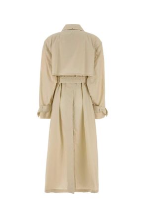 Sportmax Womens Sand Cupro Blend Zavorra Trench Coat Vaniglia
