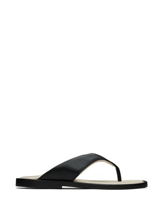 Rhude sandales en cuir &agrave; bride salom&eacute; - Noir
