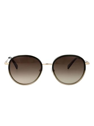 Longchamp lunettes de soleil &agrave; monture ronde - Or