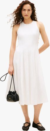 Tommy Hilfiger Robe midi en lin m&eacute;lang&eacute; &agrave; boutons