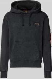 Alpha Industries Relaxed Fit Hoodie aus Baumwoll-Mix mit Logo-Patch