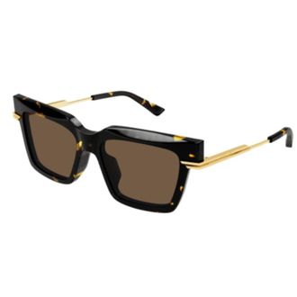 Bottega Veneta unisex, Accessoires, Brun, Taille: 53 MM Squared Lunettes de soleil