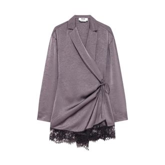 Msgm Wickelkleid - - Dresses - Damen - Grau - S