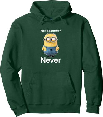 MINIONS Despicable Me Minions Dave Me? Sarcastic? Never Pullover Hoodie