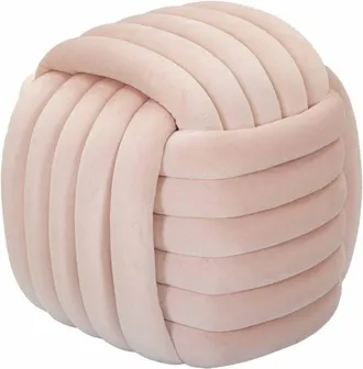 Paris Prix Pouf Design en Velours Softy 45cm Rose