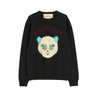 Valentino Rundhals-Strickware - - Knitwear - Herren - Schwarzk - M
