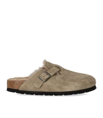 Birkenstock CLOG BOSTON SHEARLING TAUPE BIRKENSTOCK