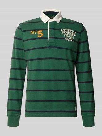Superdry Rugby-Shirt mit Polokragen im Allover-Look