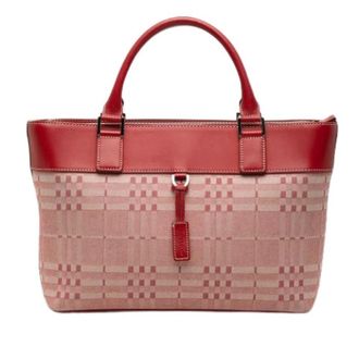 Burberry Pre-owned Vintage Canvas Handbag - - Pre-owned - Damen - Rot - ONE SIZE