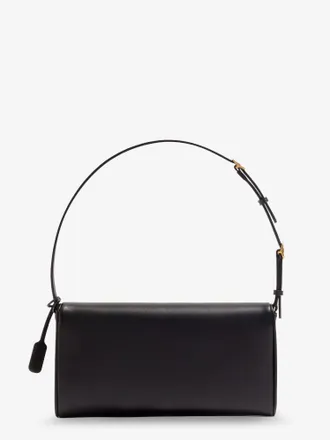 Valentino Garavani Womens Shoulder Bag Devain Leather Black