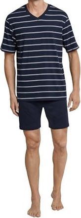 Schiesser V-Ausschnitt Ensemble de Pyjama Homme - Bleu Fonc&eacute; (803) - 54