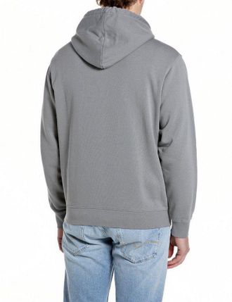 Replay Hoodie mit gesticktem Schriftzug auf der Vorderseite