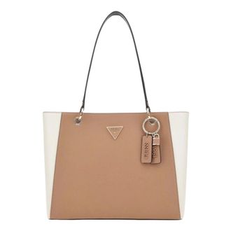 Guess Noelle Saffiano Shopper - - Bags - Damen - Beige - ONE SIZE