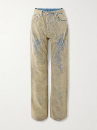 Acne Studios Jean Droit Floqué - Neutres