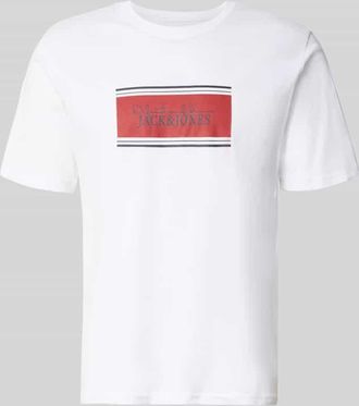 Jack & Jones Regular Fit T-Shirt mit Logo-Print Modell Buster