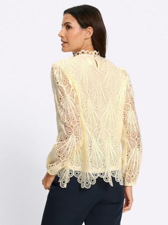Witt Klassische Bluse Spitzen-Bluse Langarm