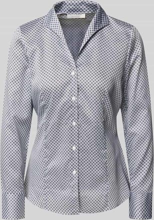 Eterna Hemdbluse aus reiner Baumwolle mit Allover-Print