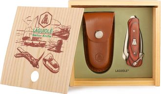 Laguiole Laguiole Taschenmesser-Set mit Tasche und Geschenkbox aus Holz, braun, Multifunktionsmesser