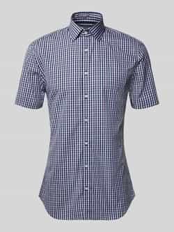 Jake*s Slim Fit Business-Hemd aus Baumwolle mit Kentkragen