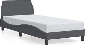 vidaXL Bettgestell Dover Dunkelgrau 90x200 cm Samt Vidaxl